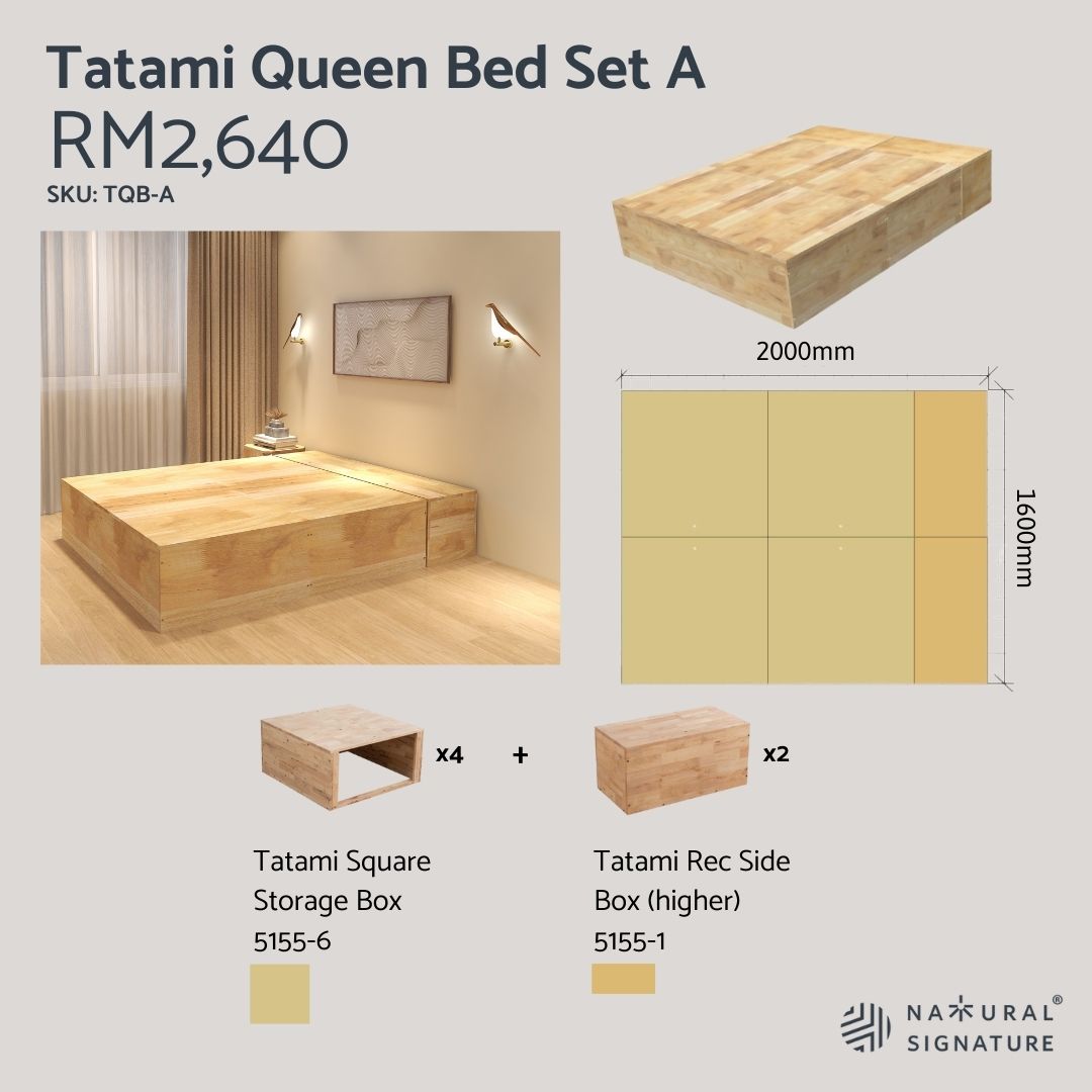 Natural Signature - Tatami Package-Queen Bedframe Set