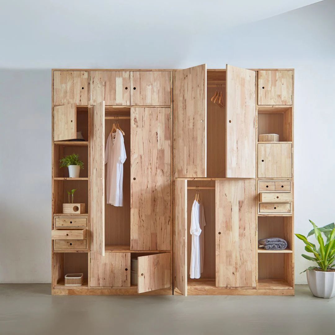 Solid Wood Dressing Room Furniture | Modular Storage Solutions – Natural Signature