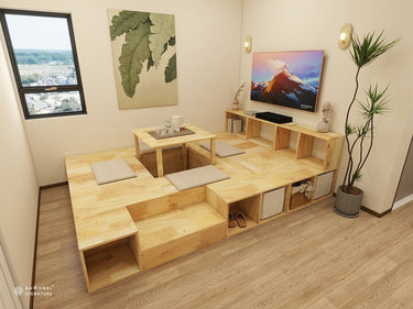 Modular Solid Wood Tatami | Natural Signature